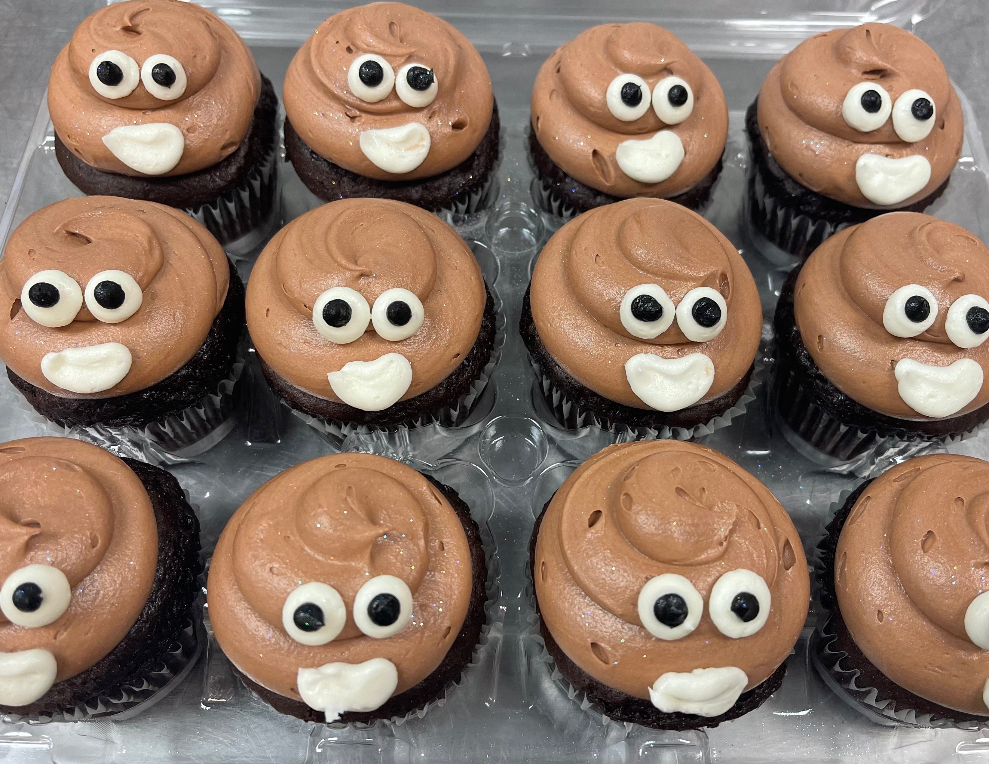 Poop Emoji Cupcakes | Coccadotts Cake Shop - Myrtle Beach