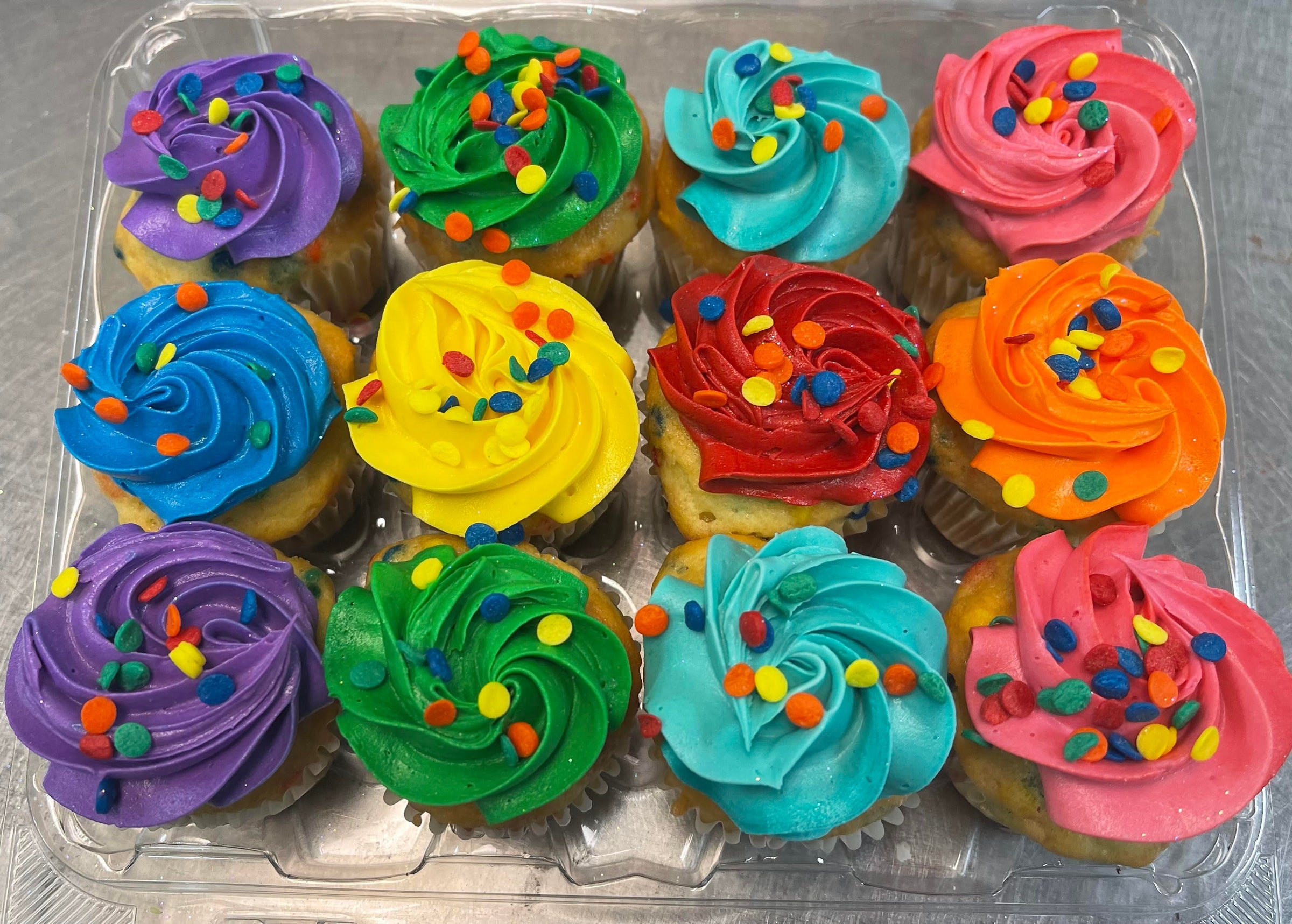 Colorful Rainbow Cupcakes | Coccadotts Cake Shop - Myrtle Beach