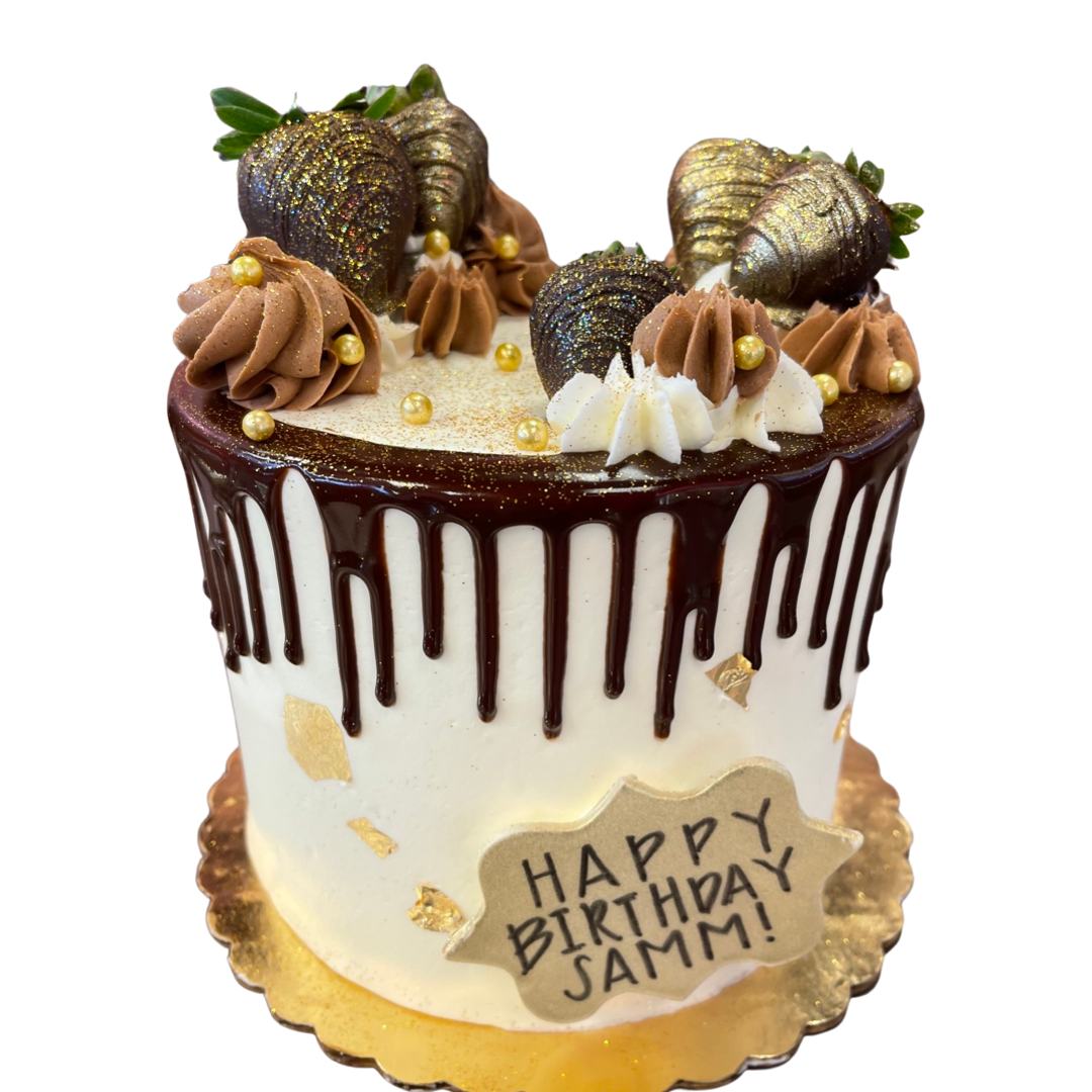 Chocolate Strawberry Drip Cake | Coccadotts Cake Shop - Myrtle Beach